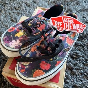 Vans | Shoes | Vans Kids Little Girls Galaxy Floral Shoes Sz 5 | Poshmark